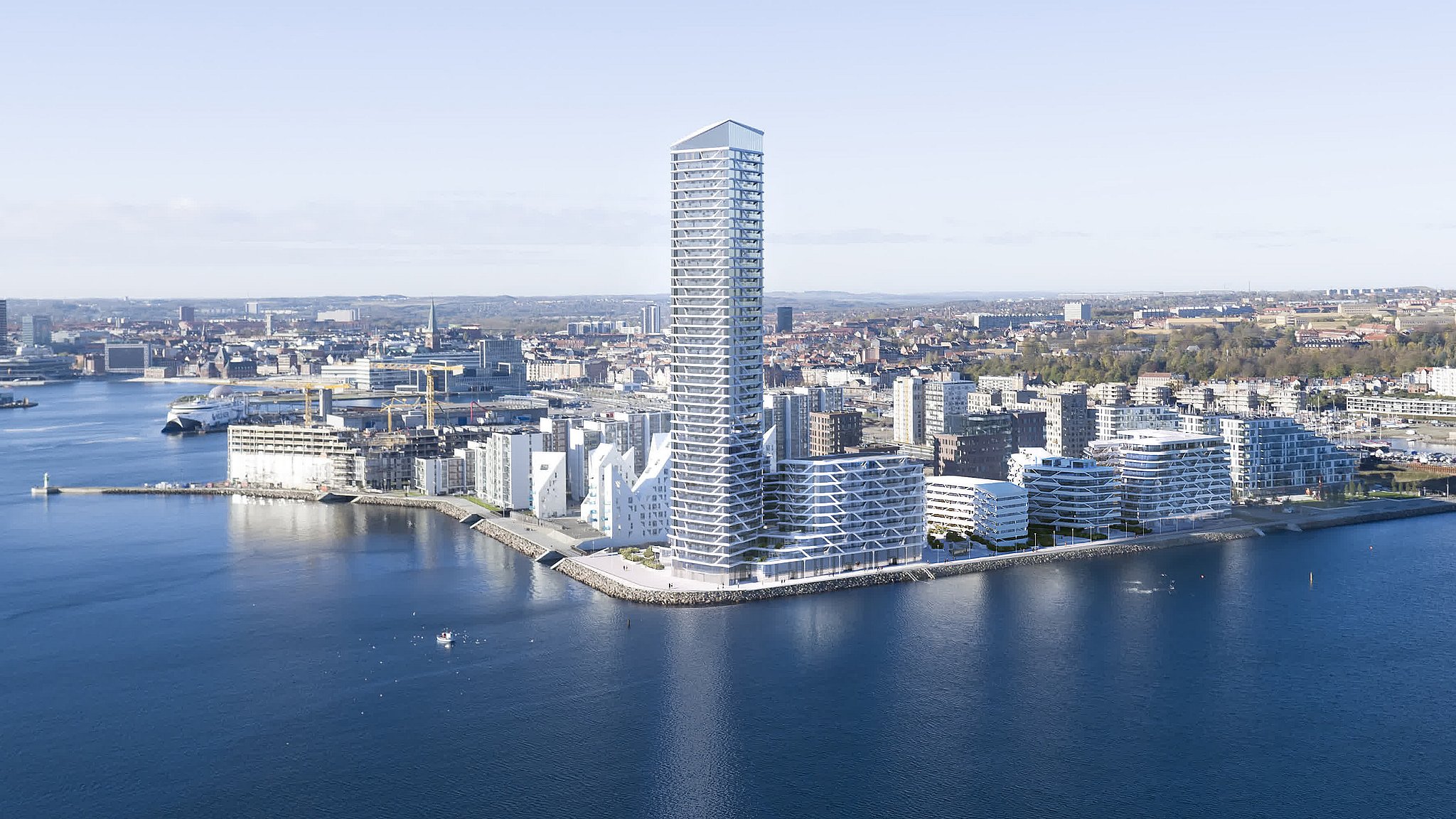 Nu skyder Danmarks højeste beboelsesbygning i vejret | TV2 Østjylland Nu skyder Danmarks højeste beboelsesbygning i vejret | TV2 Østjylland